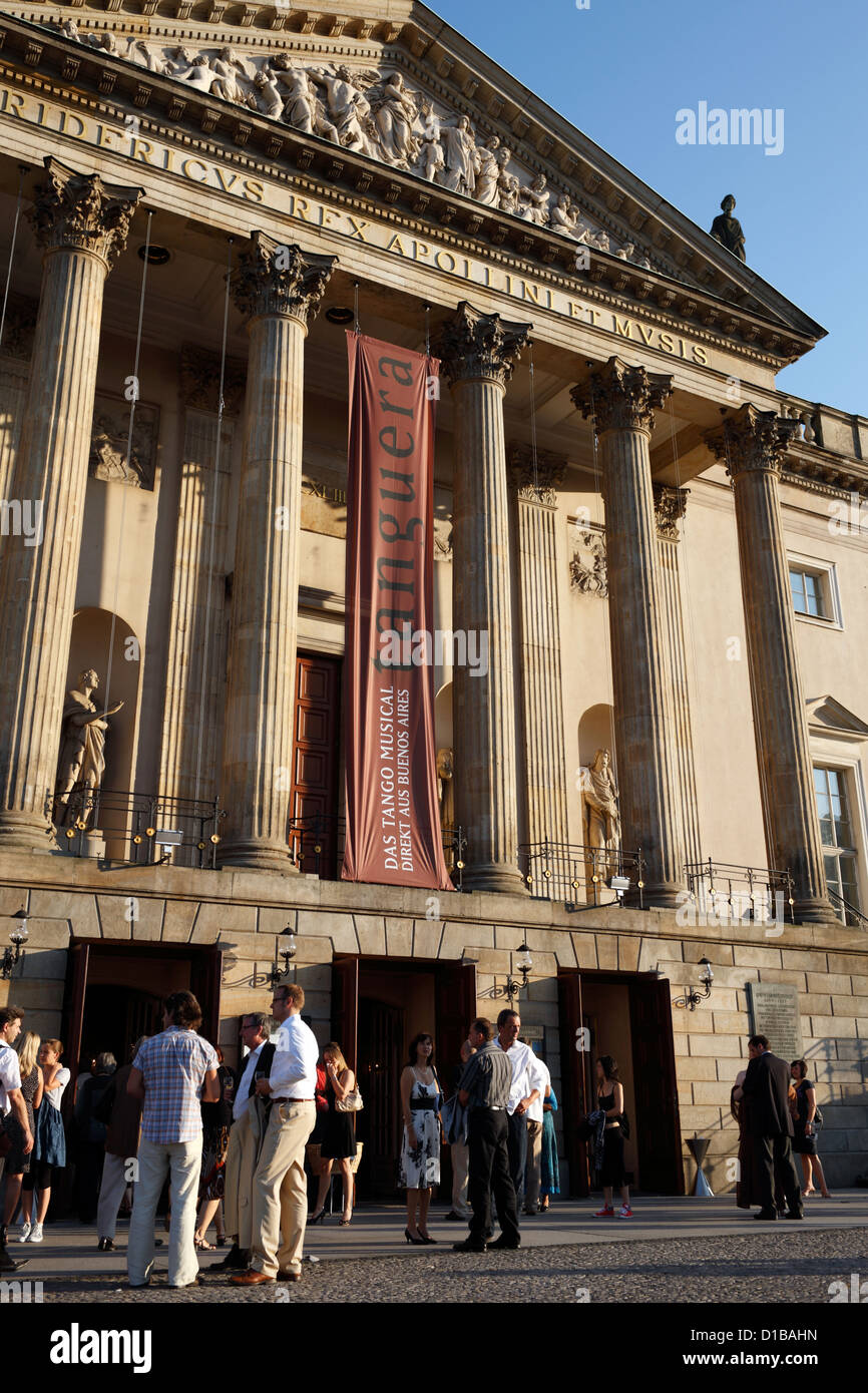 Berlin, Germany, concert-goers before the German State Opera Stock ...