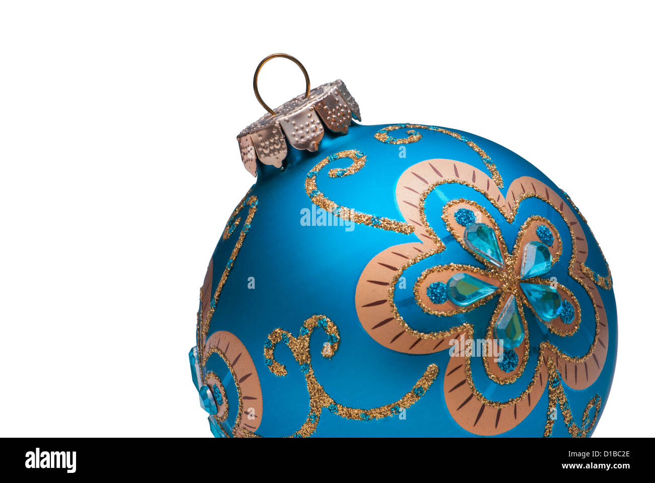 Single round blue christmas hi-res stock photography and images - Alamy