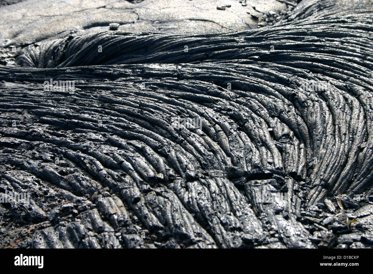 Pahoehoe lava flow detail, Hawaii, USA Stock Photo - Alamy