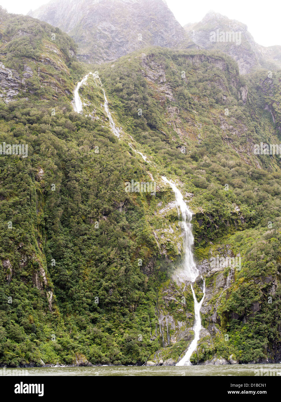 Waterfalls fiordland national park near hi-res stock photography and ...