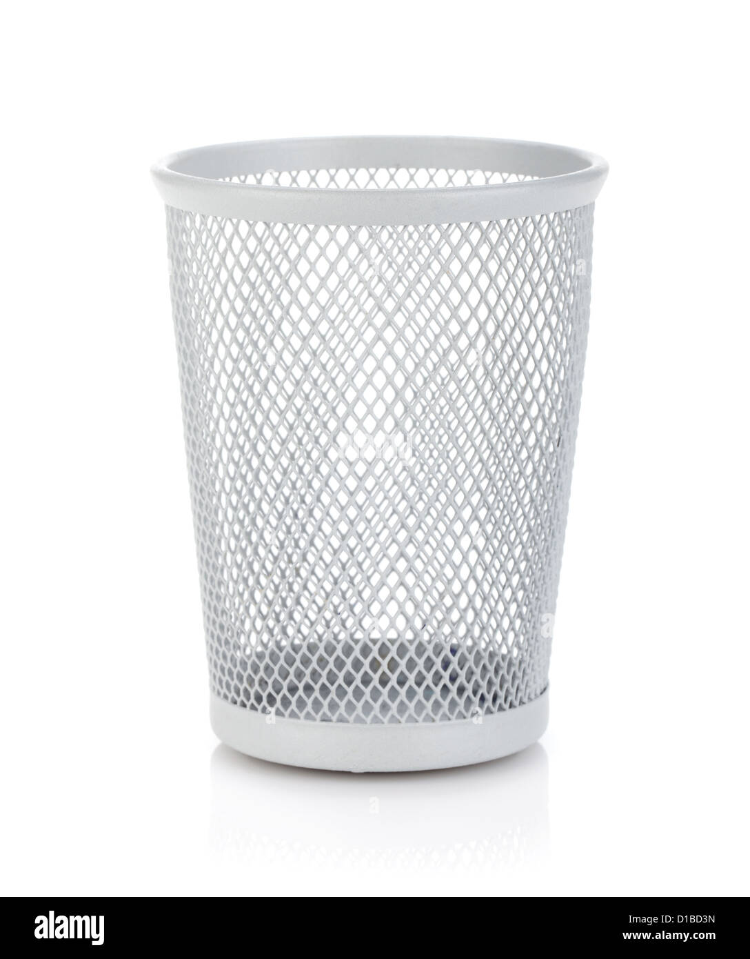 Empty pen and pencil holder. Isolated on white background Stock Photo ...