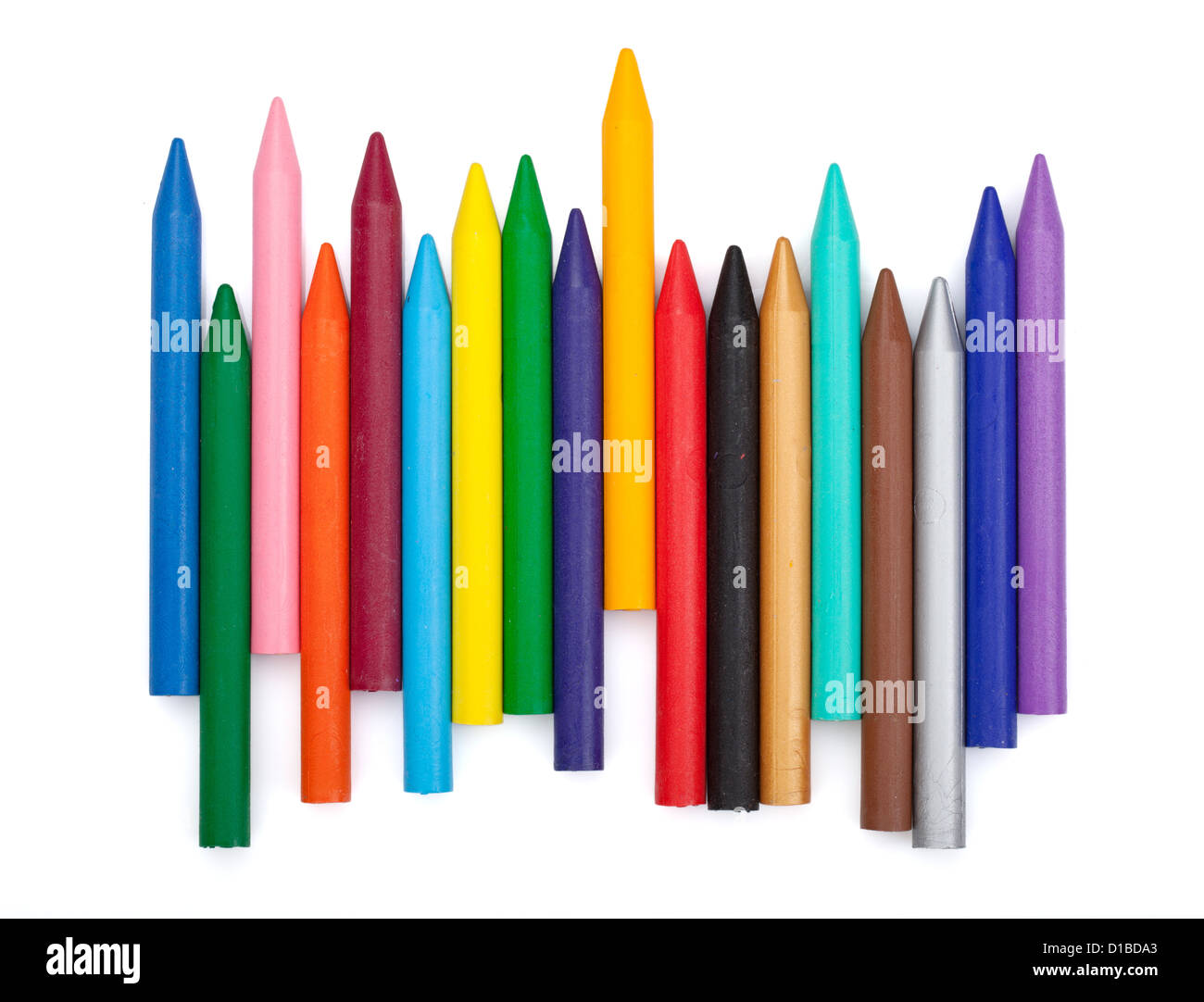 Various color markers. Isolated on white background Stock Photo - Alamy