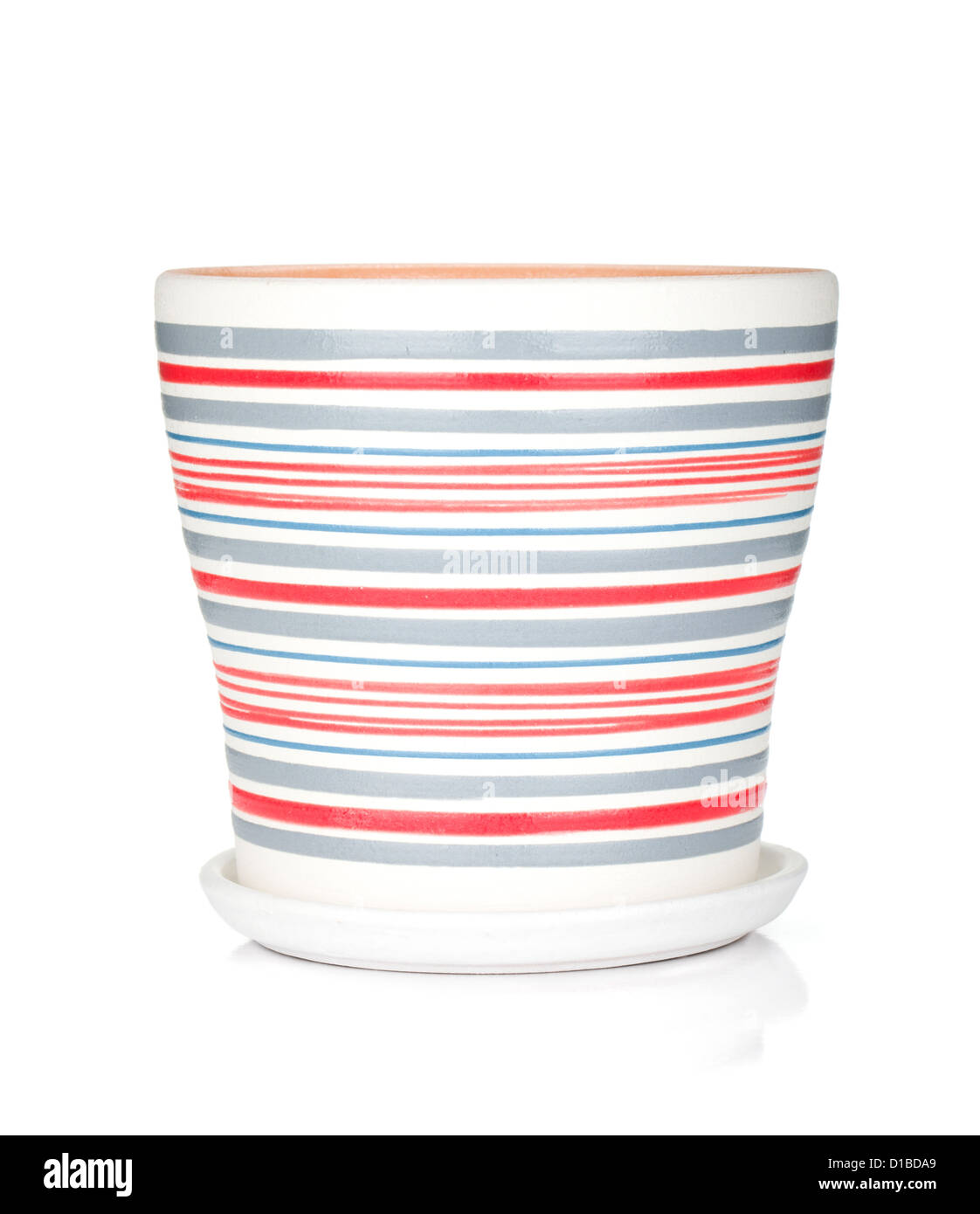 Empty flower pot. Isolated on white background Stock Photo - Alamy