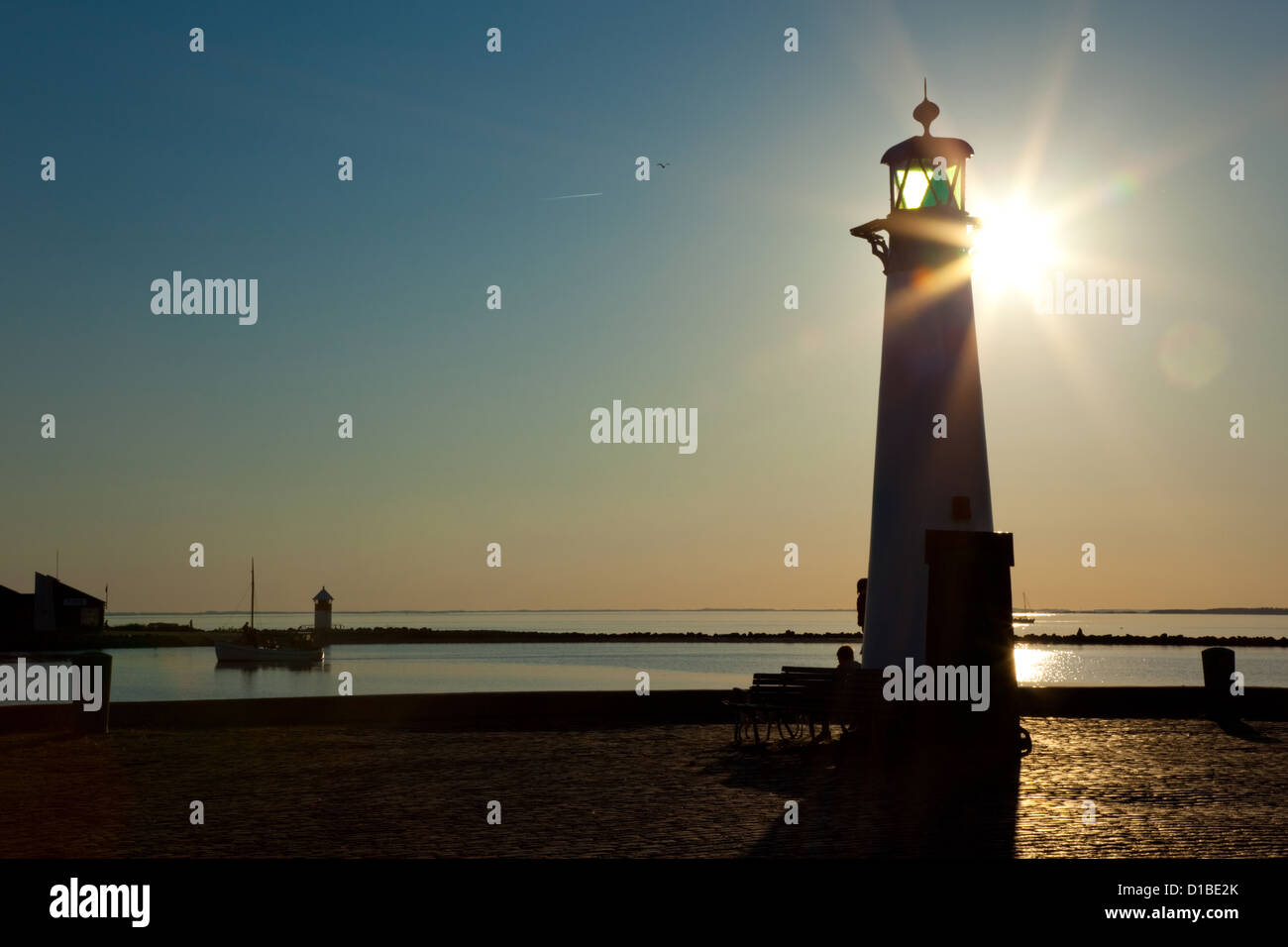 Assens, Denmark, lighthouse on the beach promenade Stock Photo - Alamy