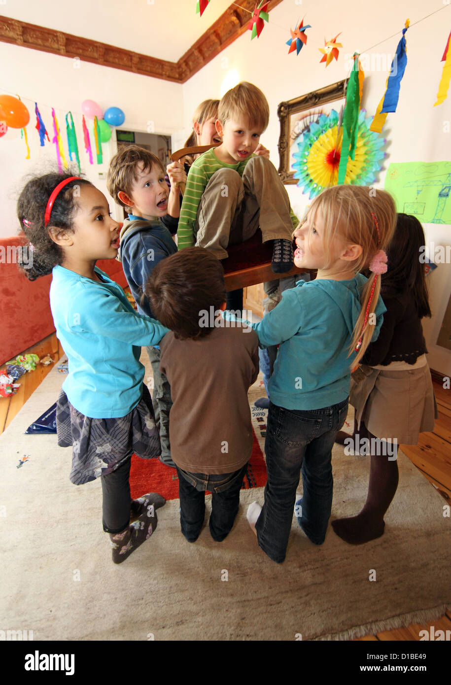 Berlin, Germany, children celebrate the birthday child Stock Photo - Alamy