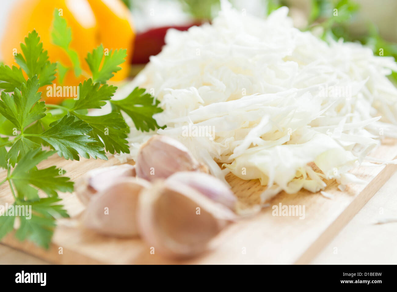 White cabbage finely chopped hi-res stock photography and images - Alamy