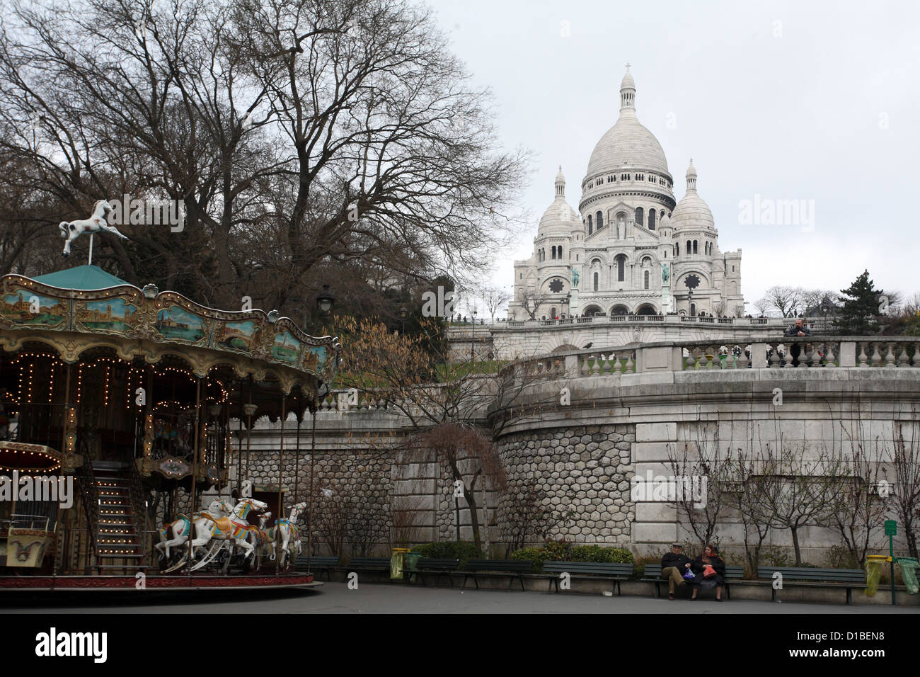 Paris, France, Sacre Coeur on the hill of Montmartre Stock Photo - Alamy