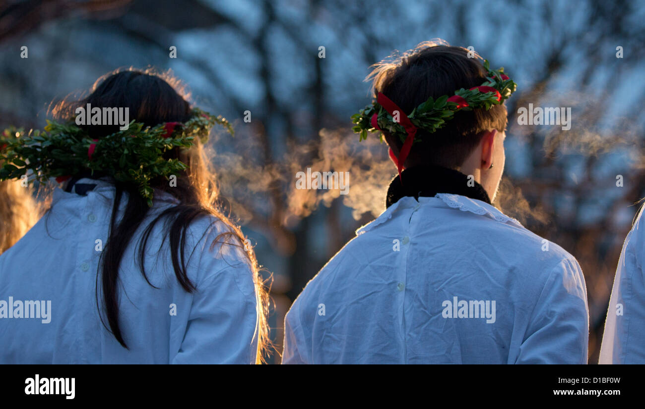 A Lucia choir from the Swedish Victoria community sing for the light ...