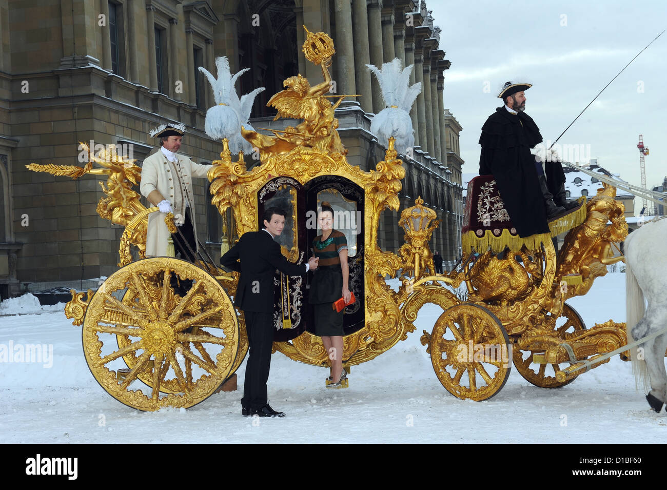 Lead actors Sabin Tambrea (King Ludwig II) and Hannah Herzsprung ...