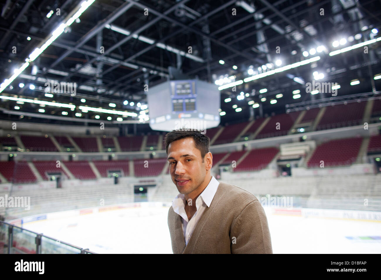 Former boxing world champion Felix Sturm poses for pictures at ISS Dome ...