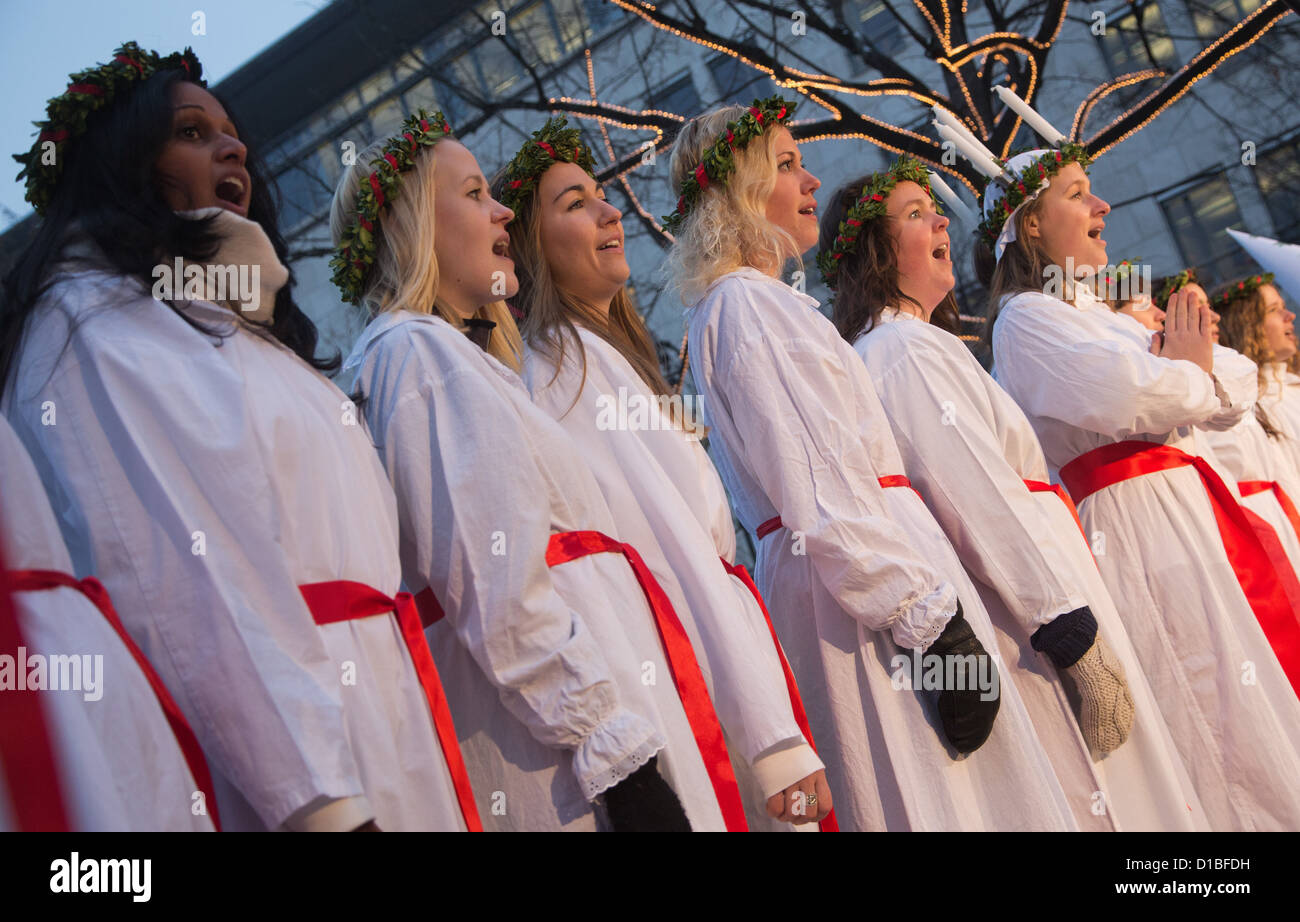 A Lucia choir from the Swedish Victoria community sing for the light ...