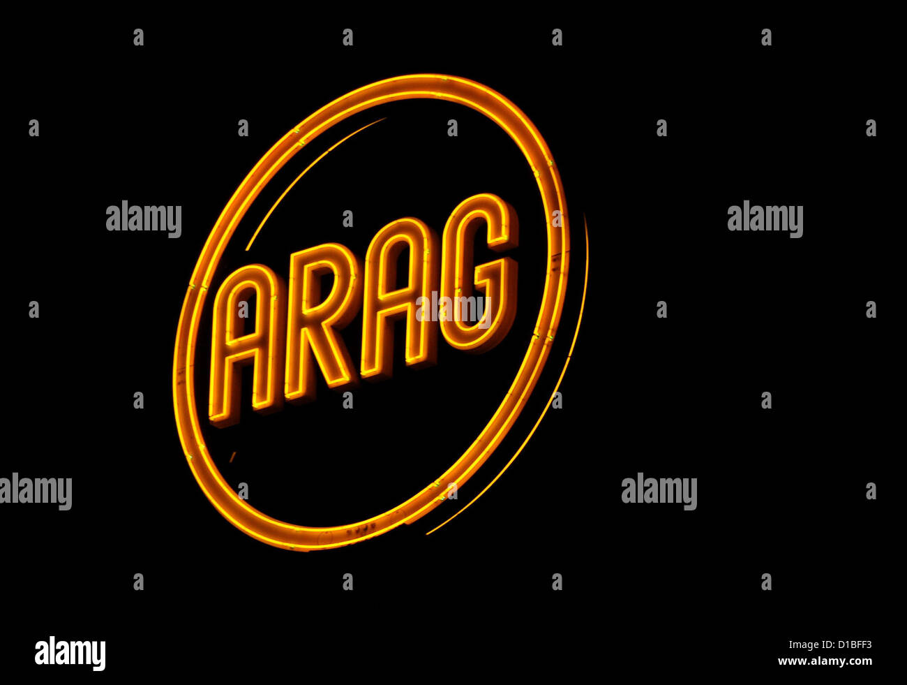 The logo of ARAG is pictured on the ARAG building at ARAG Platz in ...