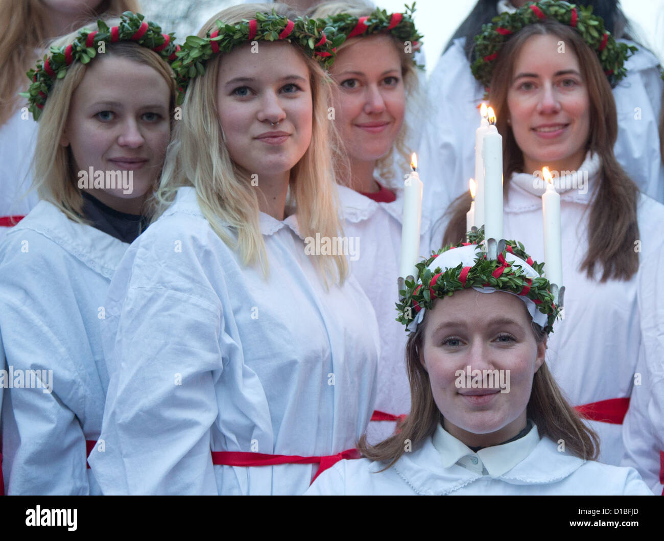 A Lucia choir from the Swedish Victoria community sing for the light ...