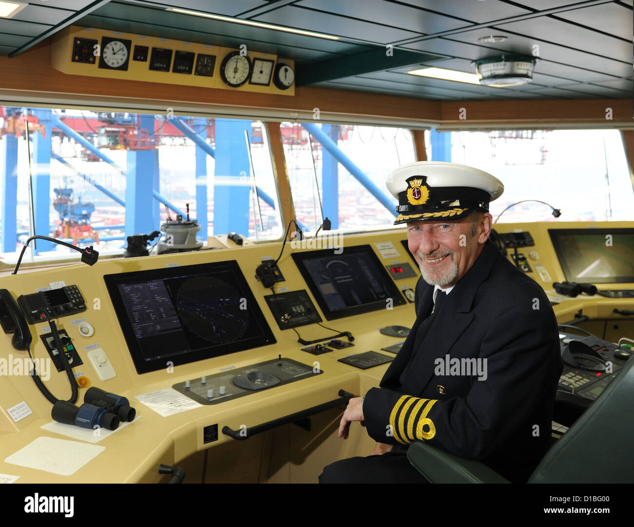 Captain Igor Sikic sits in the largest container ship in the world 'CMA ...