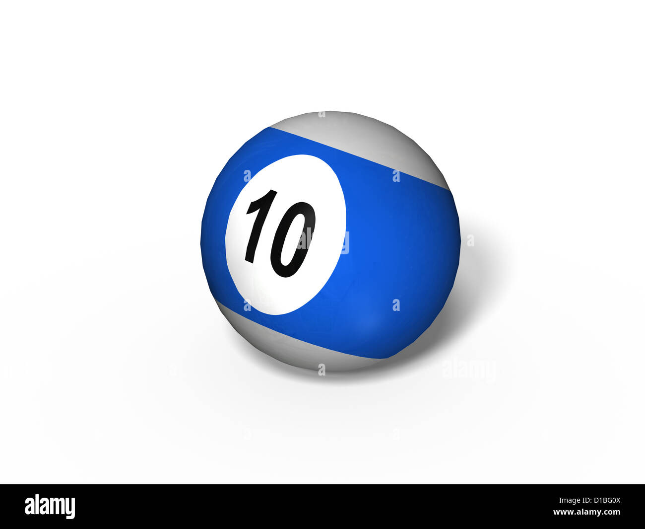 billiard billard ball number 10 ten white background 3d render Stock ...