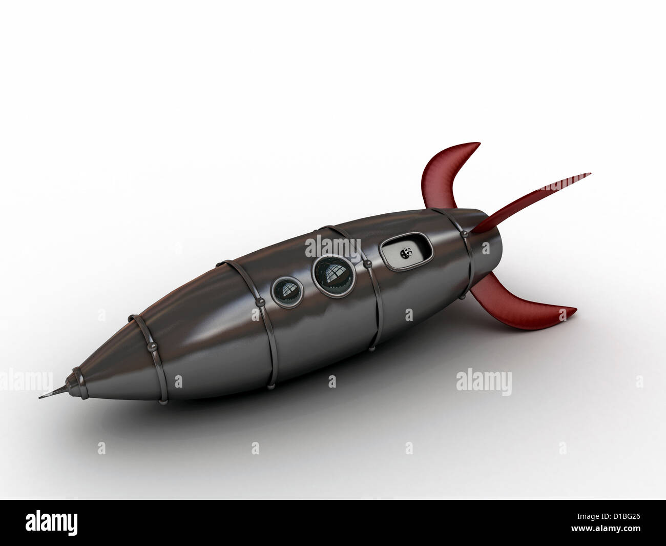 space rocket isolated on white background Stock Photo - Alamy