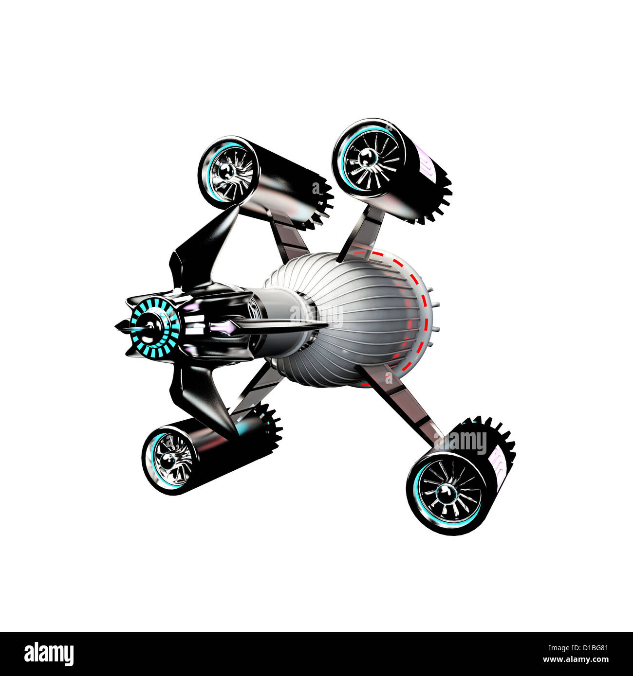 spaceship isolated on white background Stock Photo - Alamy