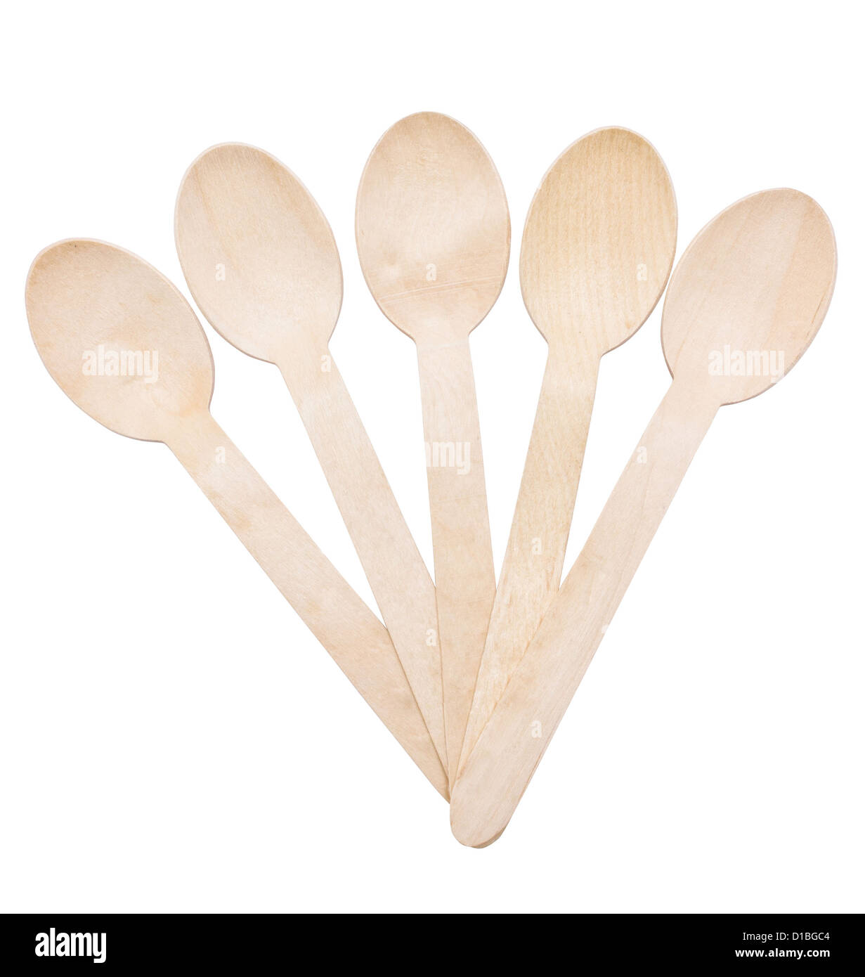 Fan of wooden spoon isolated on white background Stock Photo - Alamy