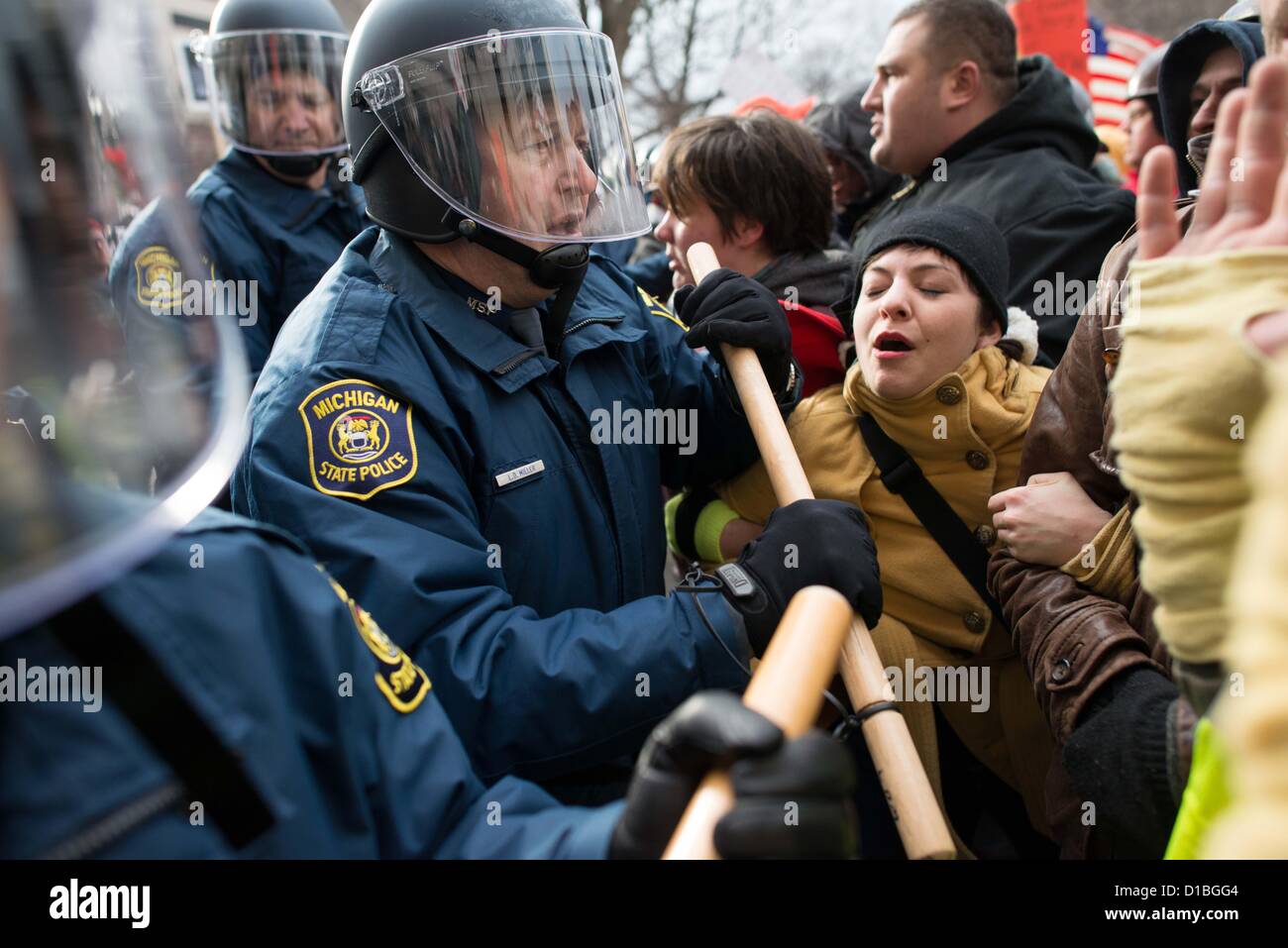 Dec. 11, 2012 - Lansing, Michigan, USA - Michigan State Police ...