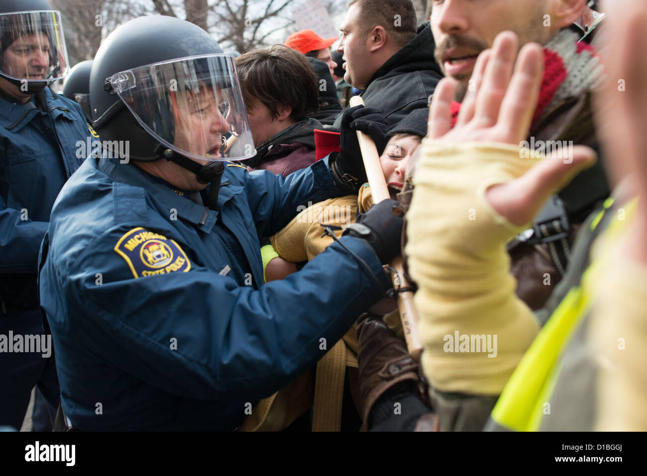 Dec. 11, 2012 - Lansing, Michigan, USA - Michigan State Police ...
