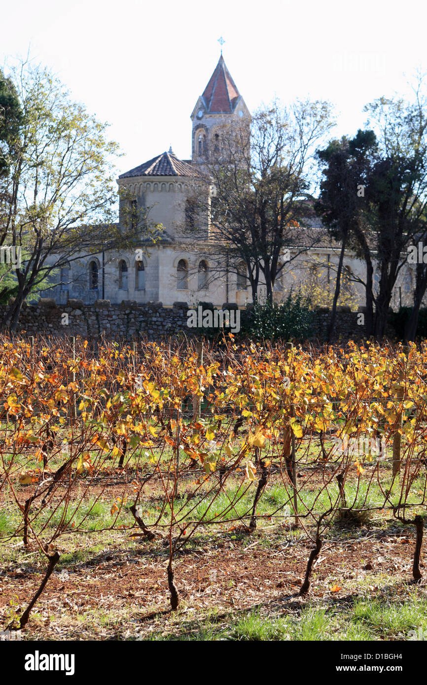 The monastery of the Saint Honorat island near Cannes, Alpes-Maritimes ...