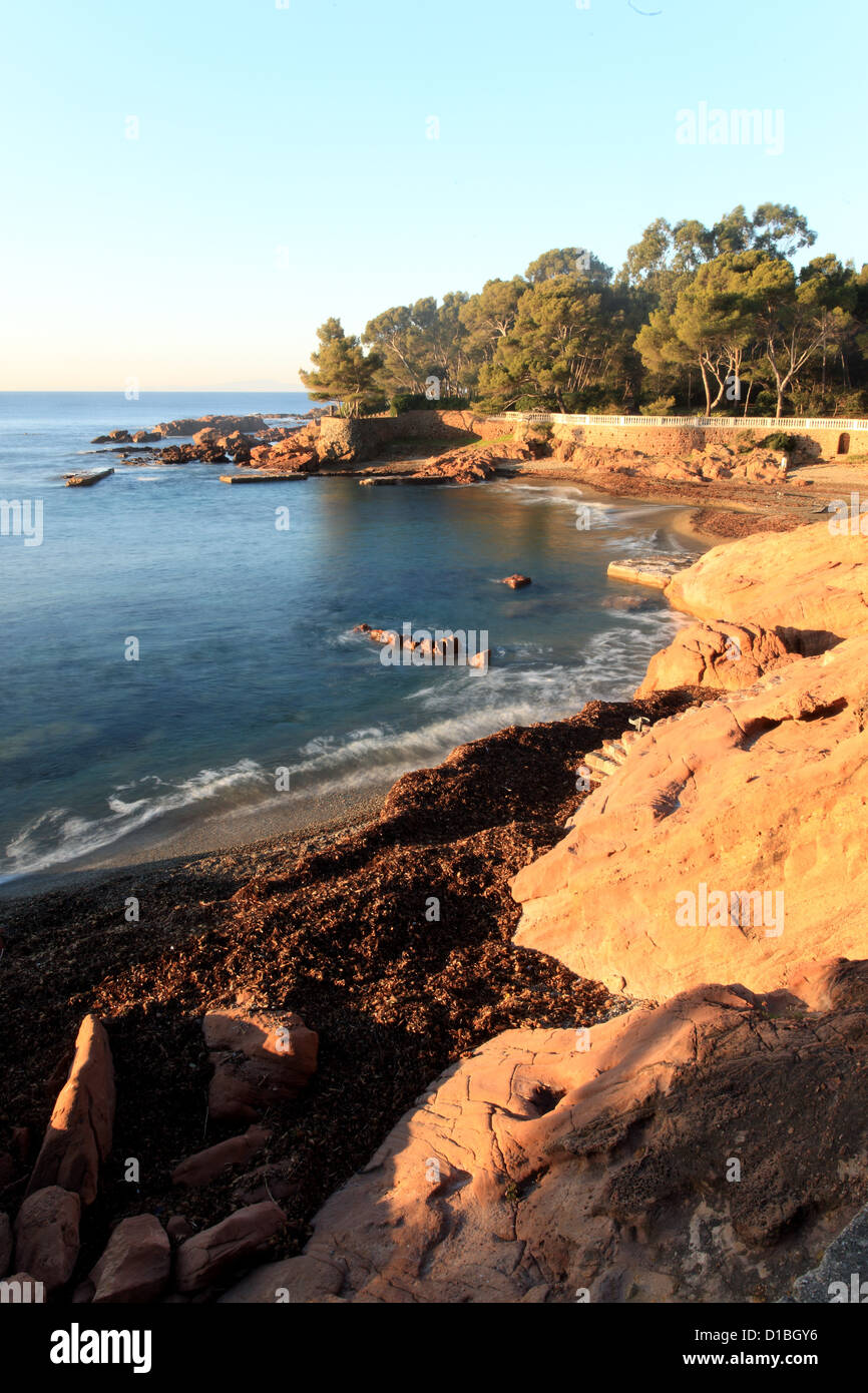 French Riviera wild coast around the city of Saint Raphael Stock Photo ...
