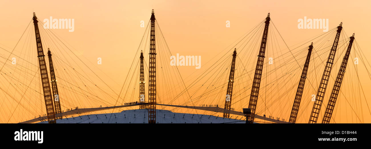 'Up at the O2'- High level walkway over the Millenium Dome, London ...