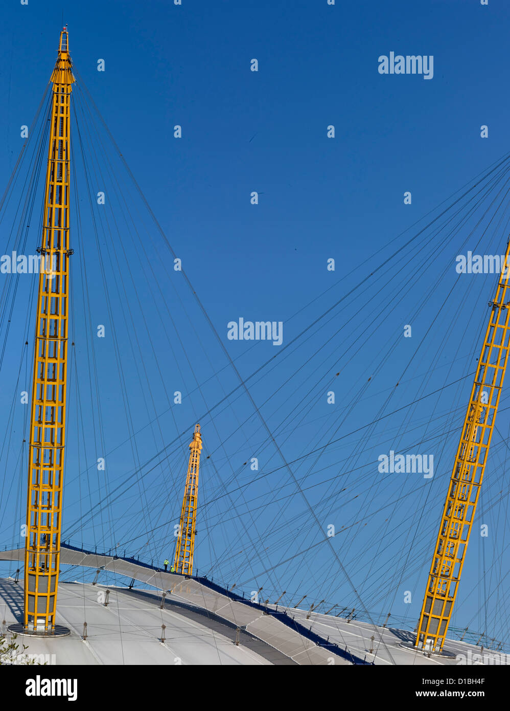 'Up at the O2'- High level walkway over the Millenium Dome, London ...