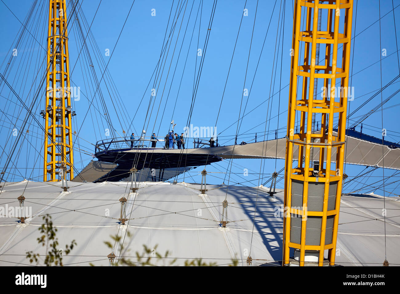 'Up at the O2'- High level walkway over the Millenium Dome, London ...
