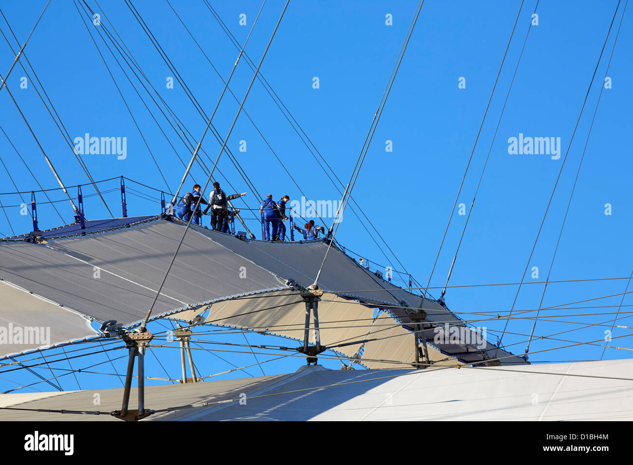 Up at the O2'- High level walkway over the Millenium Dome London United ...