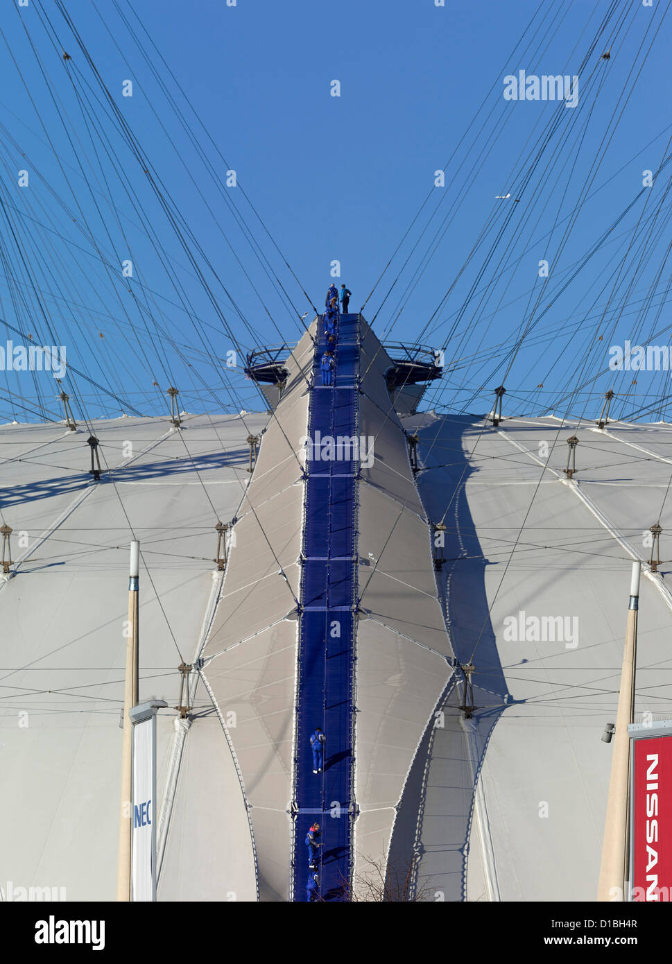 'Up at the O2'- High level walkway over the Millenium Dome, London ...