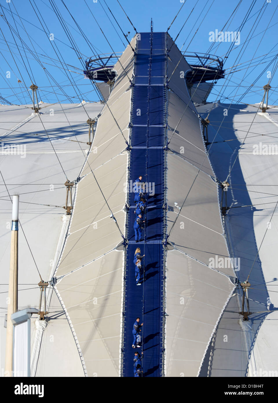 'Up at the O2'- High level walkway over the Millenium Dome, London ...