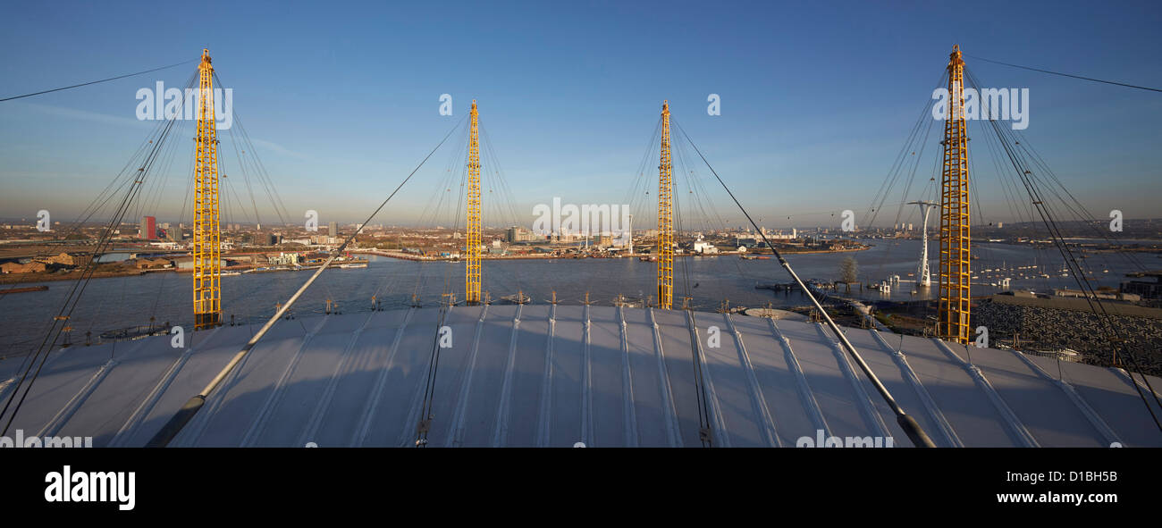'Up at the O2'- High level walkway over the Millenium Dome, London ...
