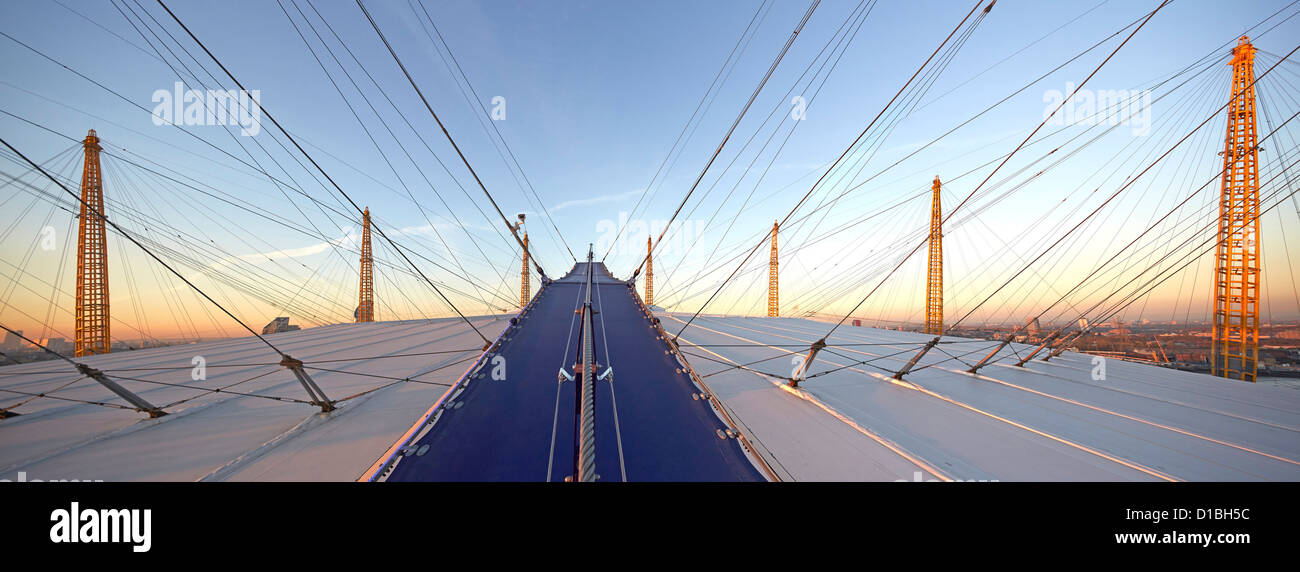 'Up at the O2'- High level walkway over the Millenium Dome, London ...