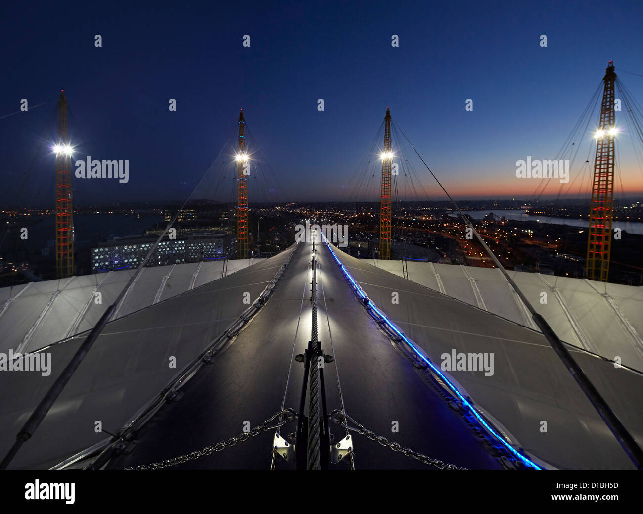 'Up at the O2'- High level walkway over the Millenium Dome, London ...