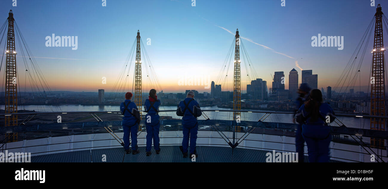'Up at the O2'- High level walkway over the Millenium Dome, London ...
