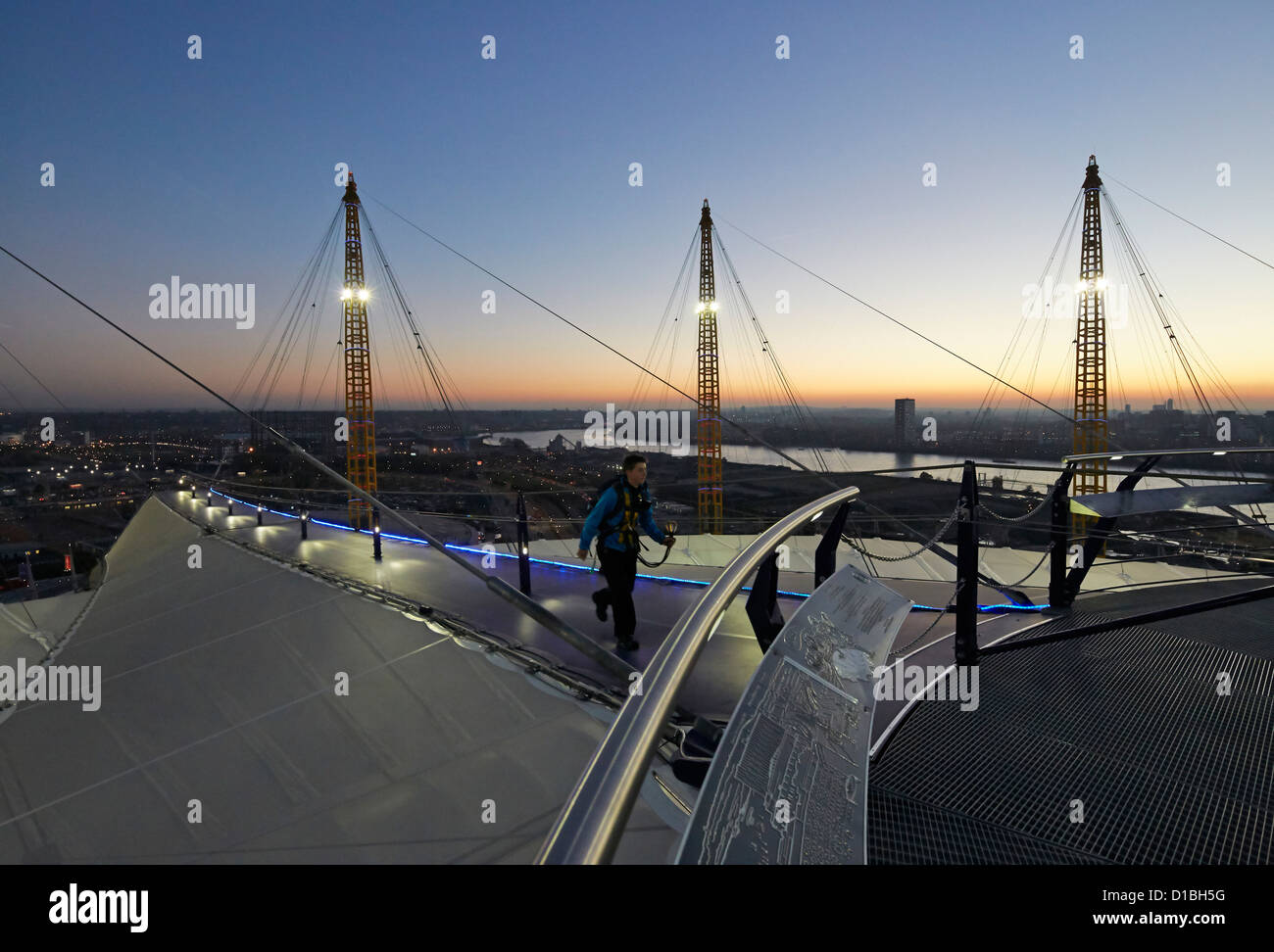 'Up at the O2'- High level walkway over the Millenium Dome, London ...