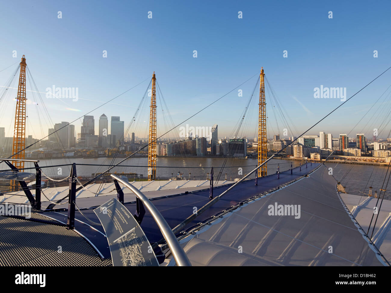 'Up at the O2'- High level walkway over the Millenium Dome, London ...