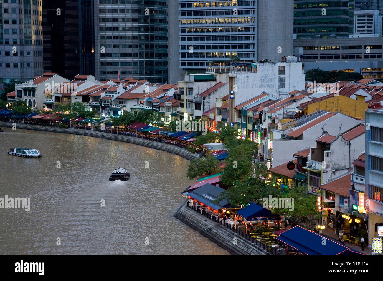 Boat Quay , Singapore Stock Photo - Alamy