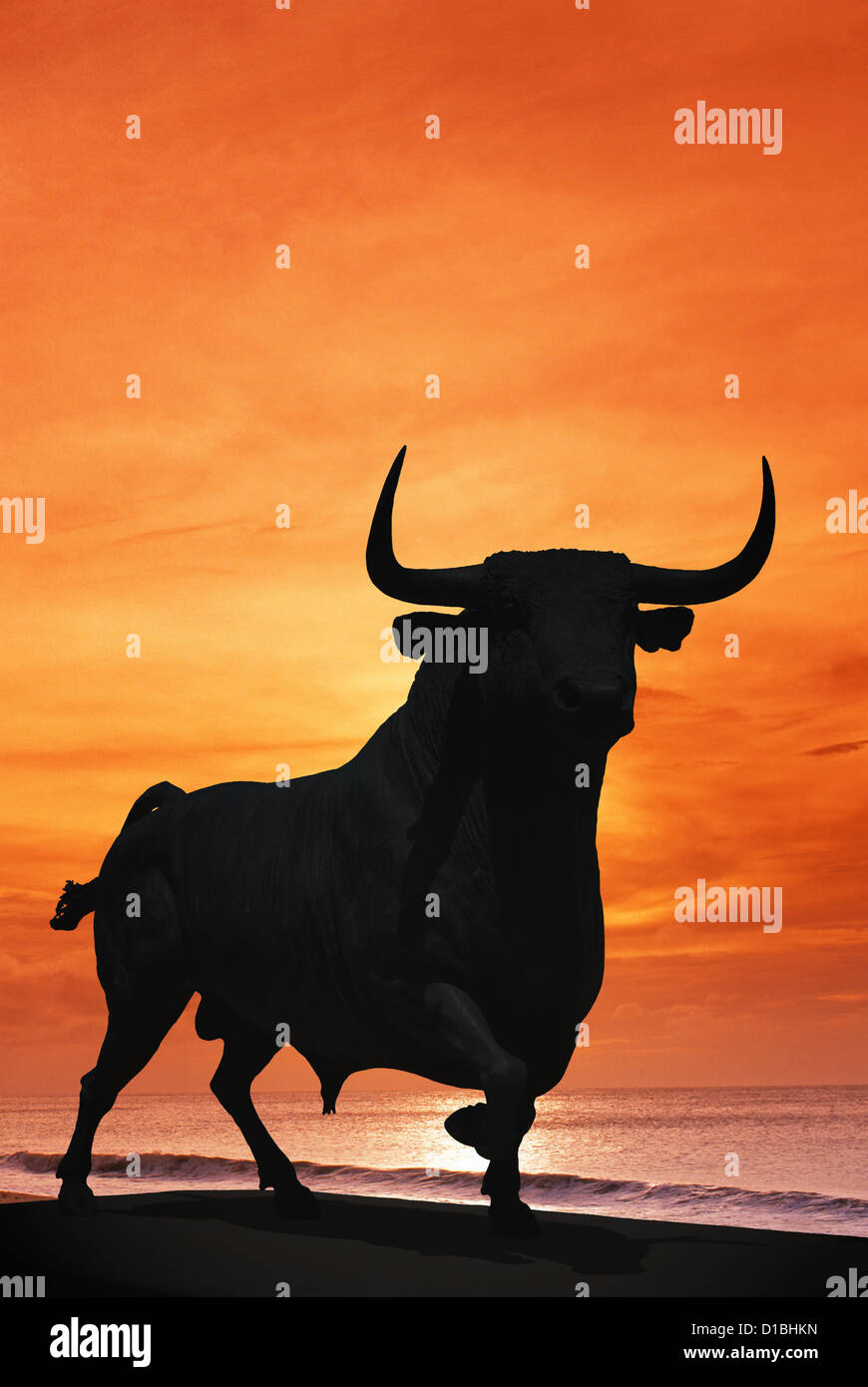 Spanish bull silhouette hi-res stock photography and images - Alamy