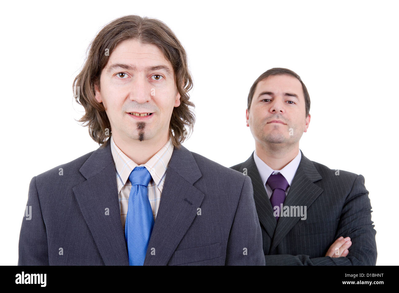 two young business men portrait on white Stock Photo - Alamy