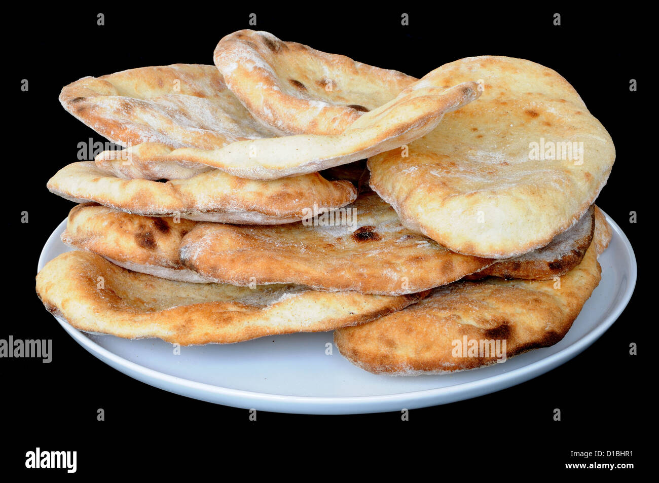 Freshly cooked coriander and garlic Naan bread Stock Photo - Alamy