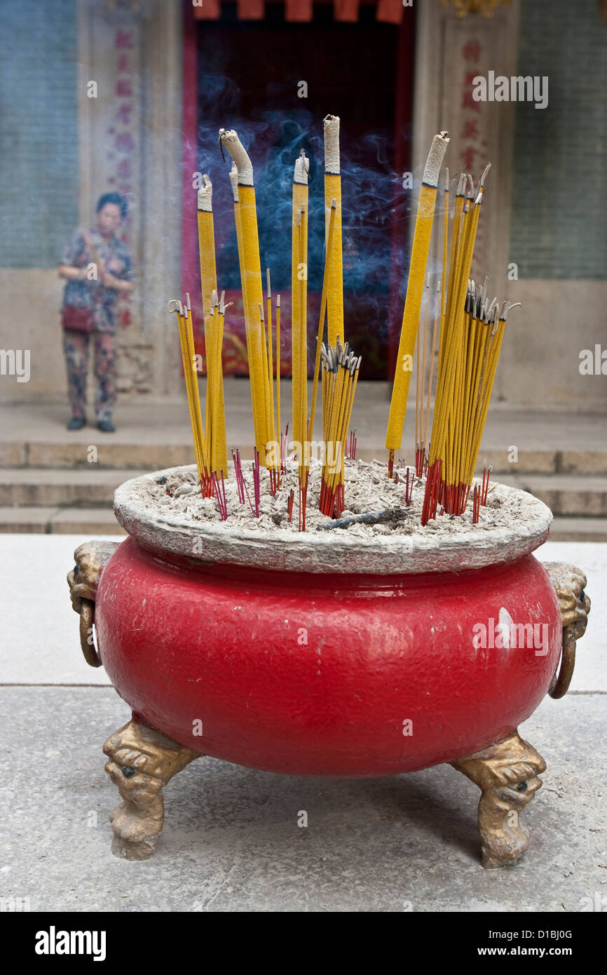 Burning Incense Sticks, Tin Hau Temple, Hong Kong, China Stock Photo ...