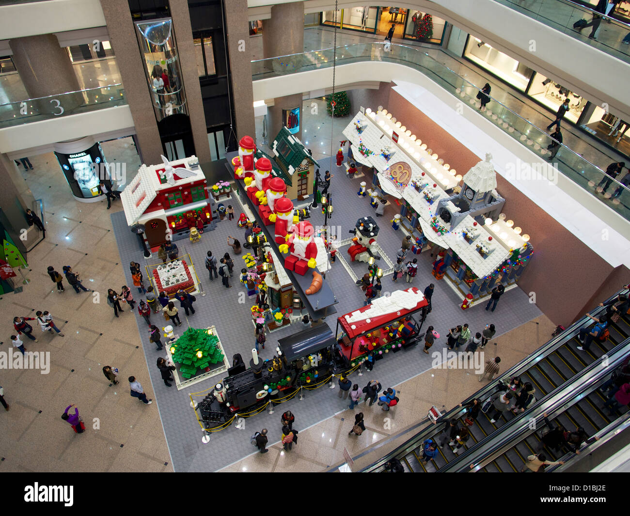 Busy Times Square shopping mall in Causeway Bay, Hong Kong during ...