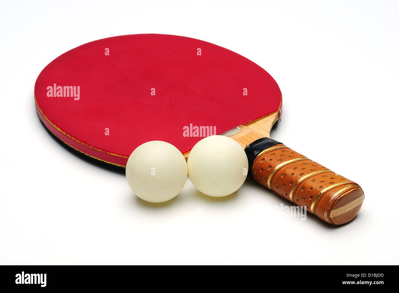 Ping Pong Racket with two tennis ball Stock Photo - Alamy