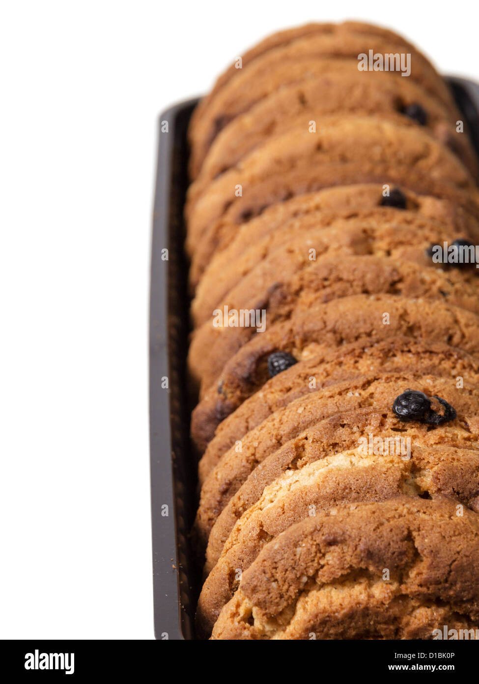 cookies with chocolate pieces in container isolated Stock Photo - Alamy