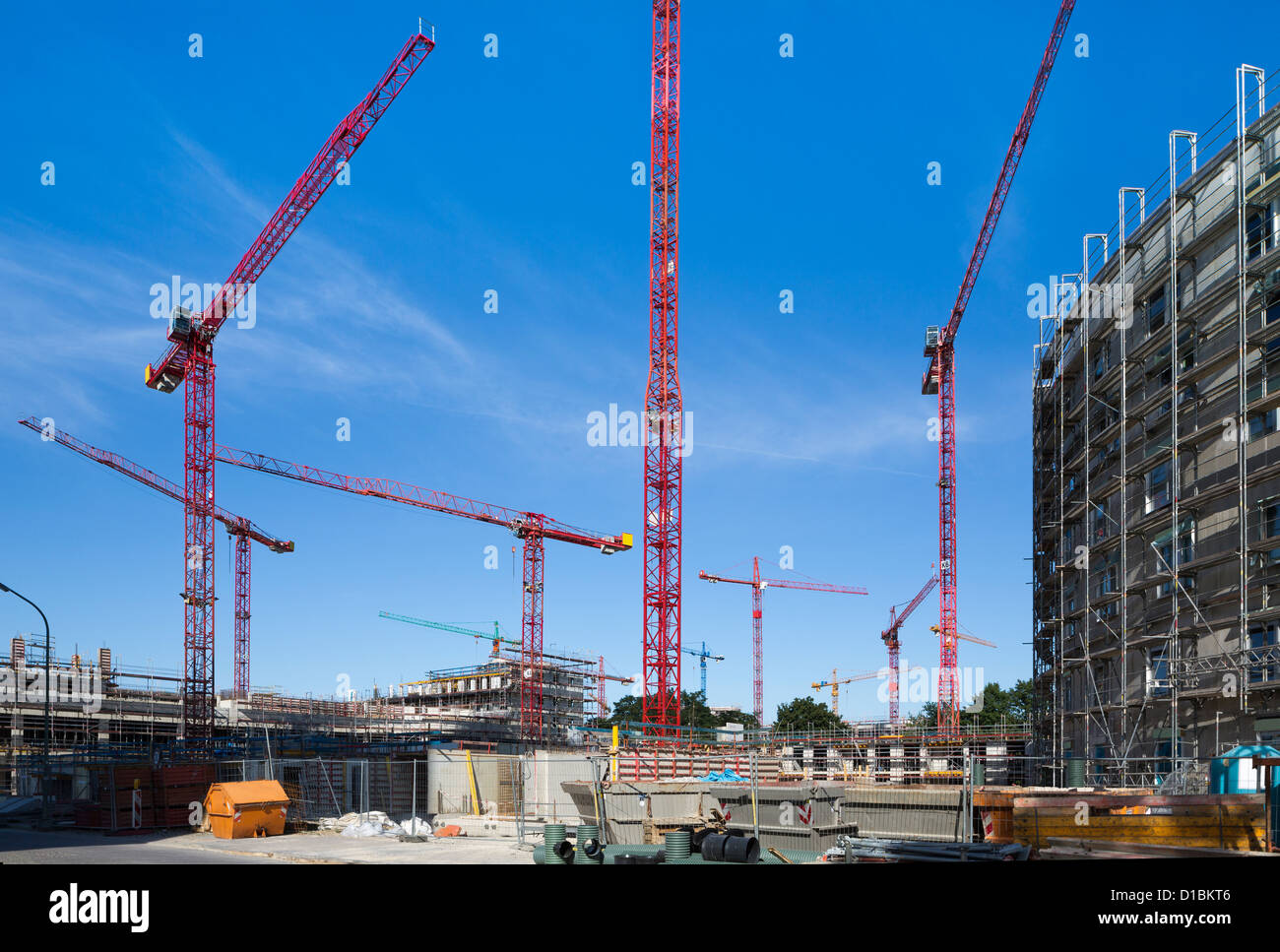 Cranes on a construction site Stock Photo - Alamy