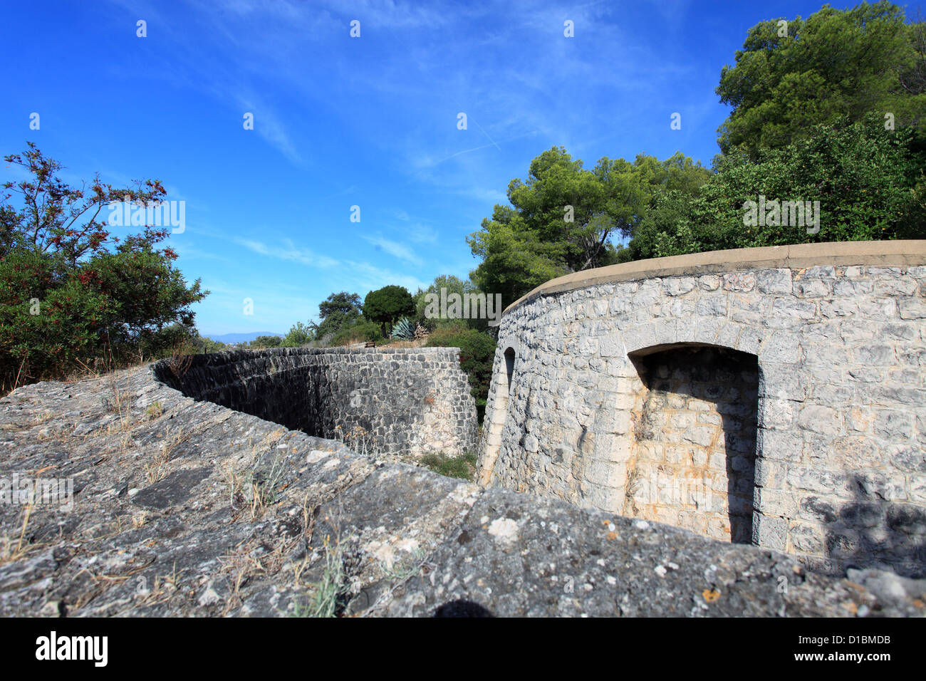 Fortress of the Mont Boron natural park in Nice city Stock Photo - Alamy