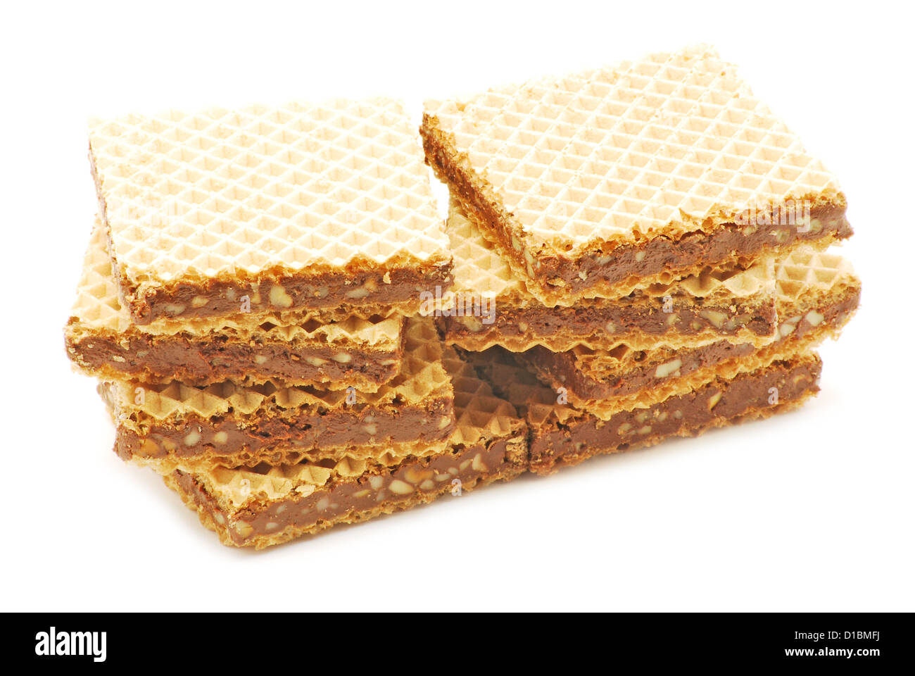 Wafers isolated on white background Stock Photo - Alamy