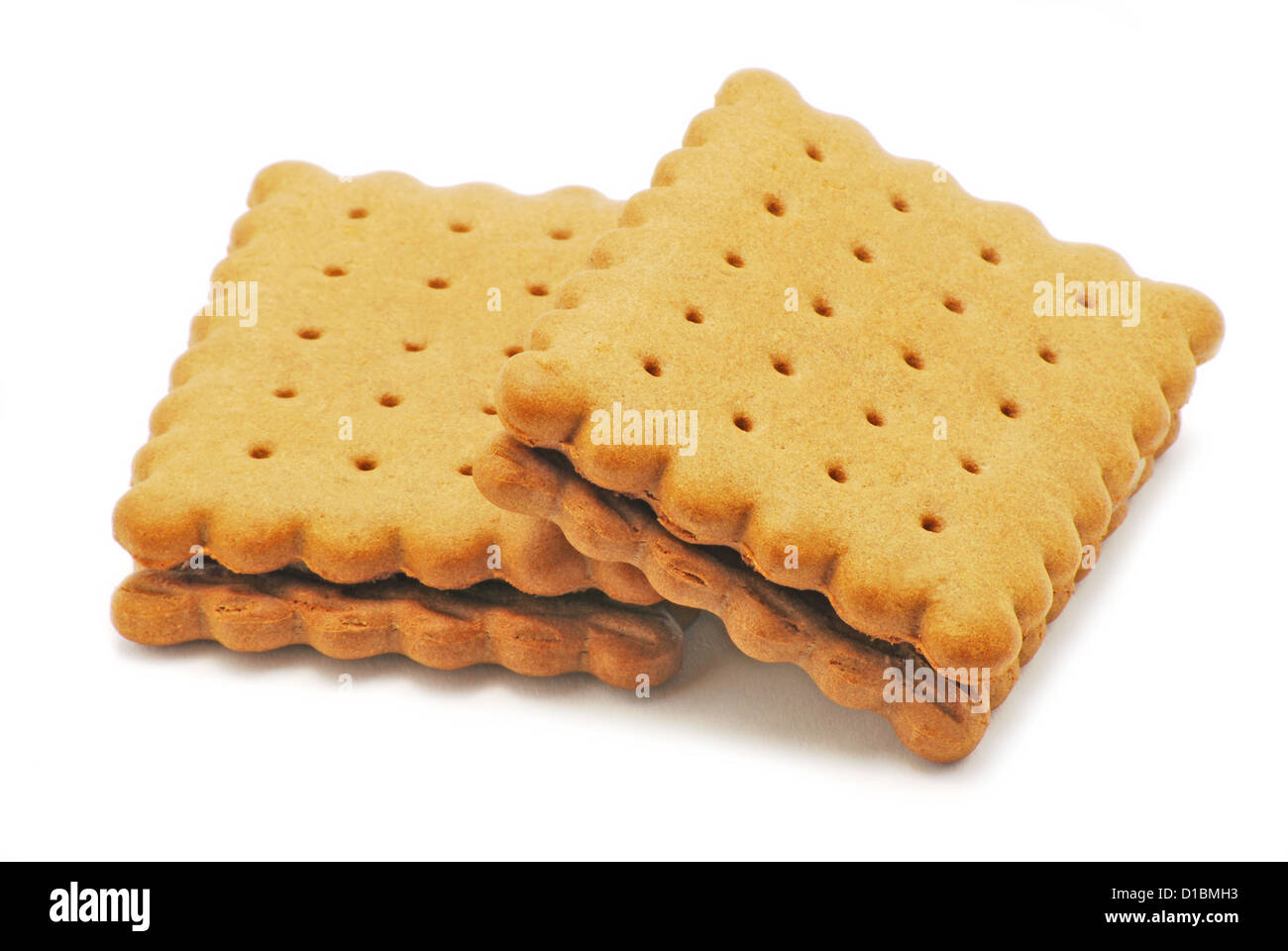 Biscuits on white background Stock Photo - Alamy